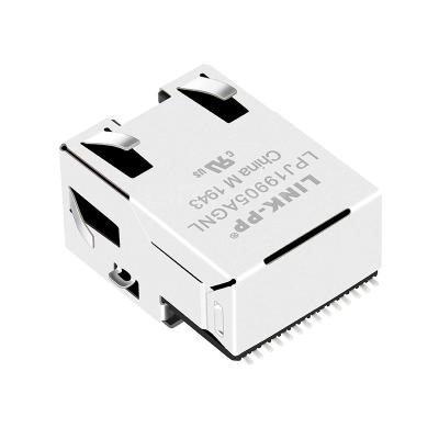 Cina LPJ19905AGNL 10/100 Base-T Tab Up Connettore SMT Rj45 LED giallo/verde con magnetismo in vendita