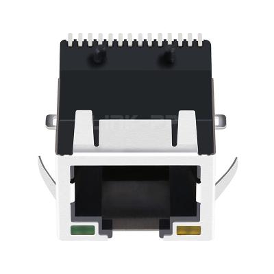 Cina LPJ19905AGNL 10/100 Base-T Tab Up Connettore SMT Rj45 LED giallo/verde con magnetismo in vendita