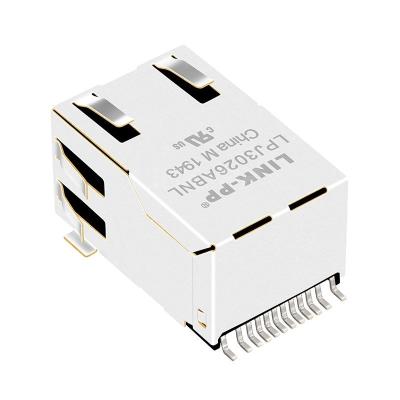 Cina LPJ3026ABNL 10/100 Base-T Tab Up Verde/Giallo LED SMD RJ45 Ethernet Magjack in vendita