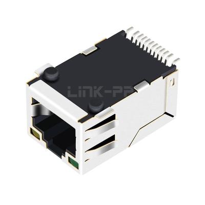 Cina LPJ3026ABNL 10/100 Base-T Tab Up Verde/Giallo LED SMD RJ45 Ethernet Magjack in vendita