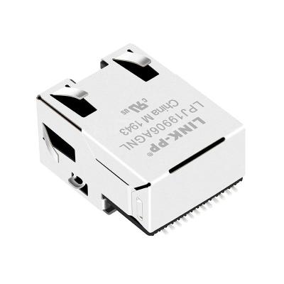 Cina LPJ19906AGNL 10/100 Base-T Tab Up giallo/verde LED SMD RJ45 Network Connector in vendita