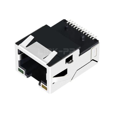 Cina LPJ19906AGNL 10/100 Base-T Tab Up giallo/verde LED SMD RJ45 Network Connector in vendita