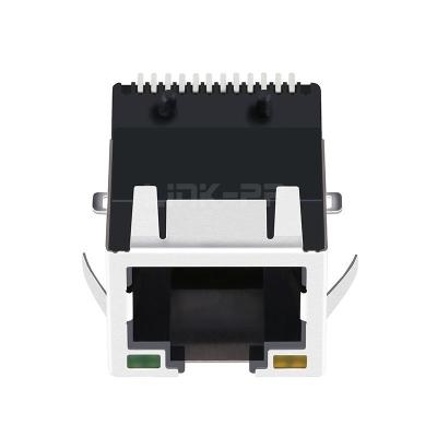 Cina LPJ19906AGNL 10/100 Base-T Tab Up giallo/verde LED SMD RJ45 Network Connector in vendita