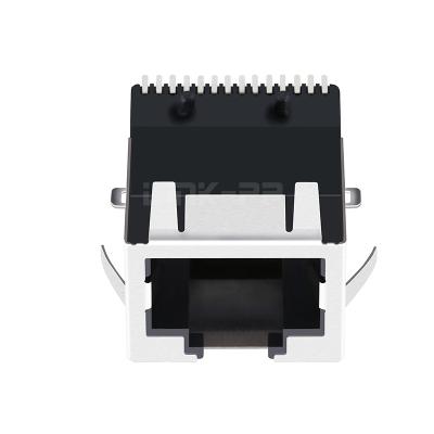 Cina LPJ19960CNL 10/100Mbps POE Ethernet SMT Ultra Low-Profile RJ45 Jack Tab Up senza LED in vendita