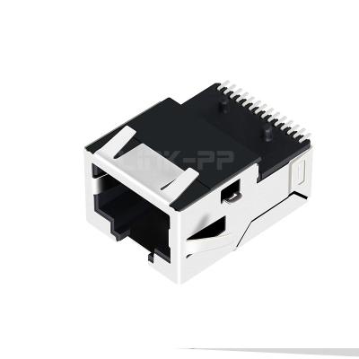 Cina LPJ19960CNL 10/100Mbps POE Ethernet SMT Ultra Low-Profile RJ45 Jack Tab Up senza LED in vendita