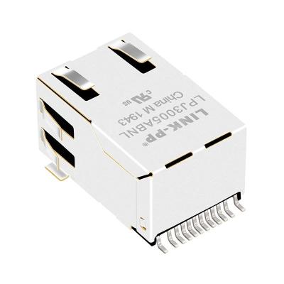 Cina LPJ3005ABNL 10/100 Base-T Tab Up Verde/Giallo Led SMT RJ45 Jack Surface Mount in vendita
