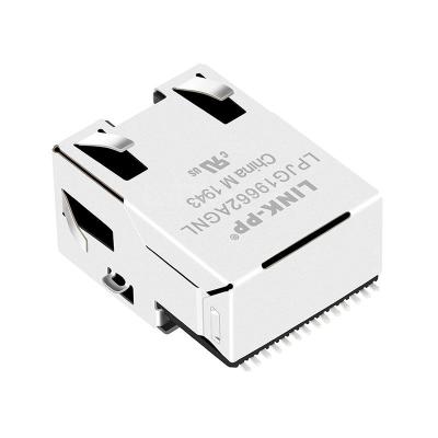 Cina LPJG19662AGNL 100 base-T SMT RJ45 connettore Tab Up in stock giallo/verde LED in vendita