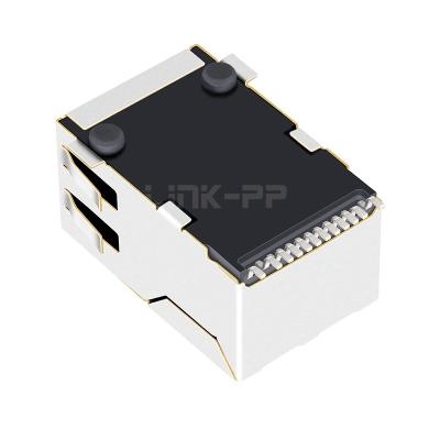 Cina LPJM19434CNL 2.5G Base-T 1X1 Port Tab Up SMT RJ45 Magjack Connector femminile senza led in vendita