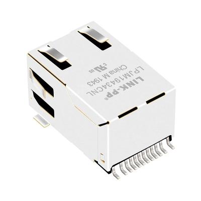 Cina LPJM19434CNL 2.5G Base-T 1X1 Port Tab Up SMT RJ45 Magjack Connector femminile senza led in vendita