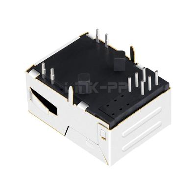 Cina Belfuse A829-1A1T-91B Compatibile LINK-PP LPJK7001AHNL 100 Base-T Low Profile rj45 Magjack Tab Up Verde/Giallo LED in vendita