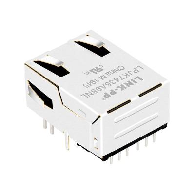 Cina LPJK7436A98NL 1000 Base-T Low-Profile cat6 rj45 connettore Tab Up Orange&Green/Yellow LED in vendita