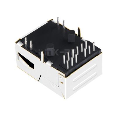 Cina LPJM7501AHNL 5G Base-T 1x1 Port Low Porfile RJ45 Magjack Connector Tab Up Verde/Giallo Led in vendita