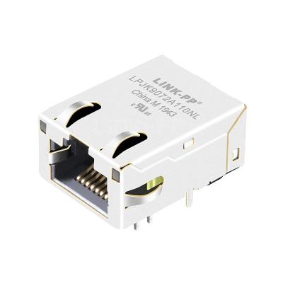 Cina LPJK9072A110NL 10G Base-T Low Profile Ethernet RJ45 Magjack Tab Up Giallo&Verde/Verde Led in vendita