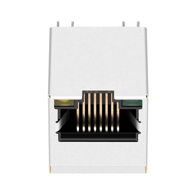 中国 Halo HFJV1-E2450-L12RL コンパティブル LINK-PP LPJD5011BDNL 10/100 ベース-T 垂直 RJ45 コンネクタ 黄色/緑色 LED 販売のため