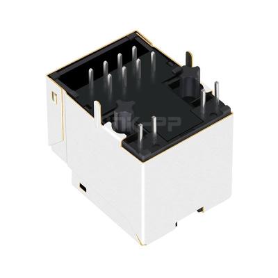 中国 Halo HFJV1-E2450-L12RL コンパティブル LINK-PP LPJD5011BDNL 10/100 ベース-T 垂直 RJ45 コンネクタ 黄色/緑色 LED 販売のため