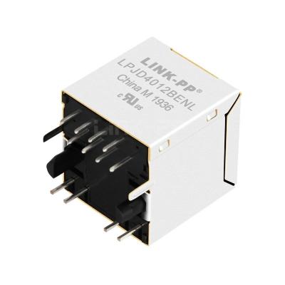 中国 WE 74990101241 互換 LINK-PP LPJD4012BENL 10/100 ベース-T グリーン/イエロー LED 垂直 RJ45 接続ポート 販売のため