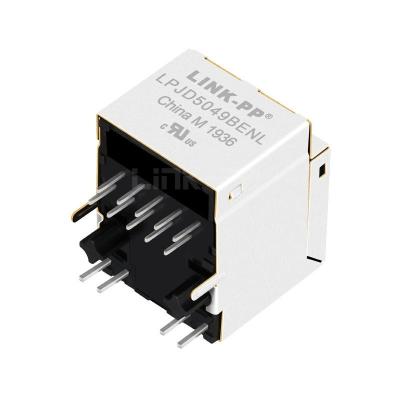 China WE MIC66611-5171T-LF3 Compativel LINK-PP LPJD5049BENL 10/100 Base-T LED verde/amarelo PoE+ Conector RJ45 vertical com diodo retificador à venda