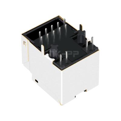 China WE MIC66611-5171T-LF3 Compativel LINK-PP LPJD5049BENL 10/100 Base-T LED verde/amarelo PoE+ Conector RJ45 vertical com diodo retificador à venda
