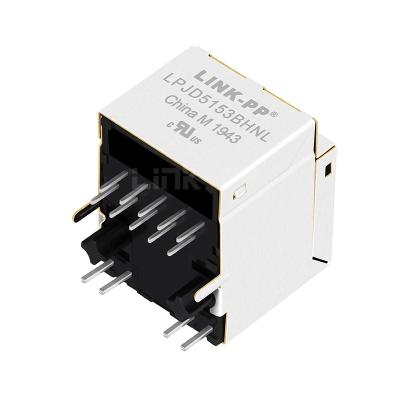 Cina LPJD5153BHNL 10/100 Base-T Verticale RJ45 Mag Jack Con PoE Verde/Giallo LED in vendita