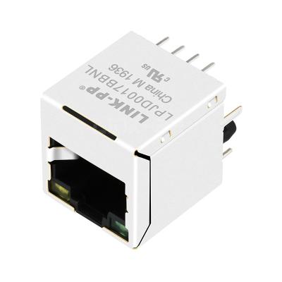 中国 LPJD0017BBNL 10/100 Base-T グリーン/イエロー LED 縦統合RJ45コネクタ 販売のため