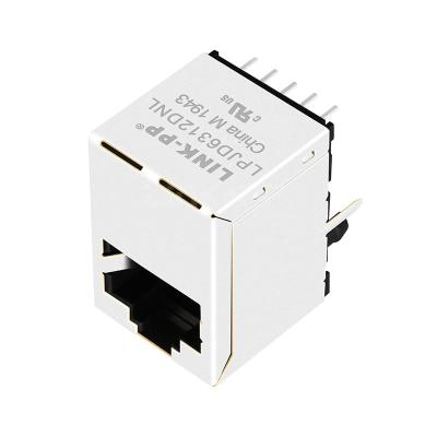 China LPJD6312DNL 10/100 Base-T Without LED Vertical RJ45 Jack Surface Mount Socket for sale