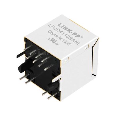 Cina LPJD4110BANL 10/100 Base-T LED giallo/verde 1x1 Port Verticale RJ45 Connector in vendita