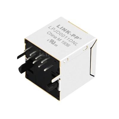 China LPJD0011DNL 10/100Base-T Industrial Vertical RJ45 Magjack Without LED for sale