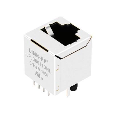 China LPJD0011DNL 10/100Base-T Industrial Vertical RJ45 Magjack Without LED for sale