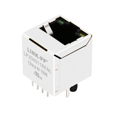 Cina LPJD4011BENL 10/100 Base-T Verticale RJ45 Magnetic Jack Verde/Giallo LED in vendita