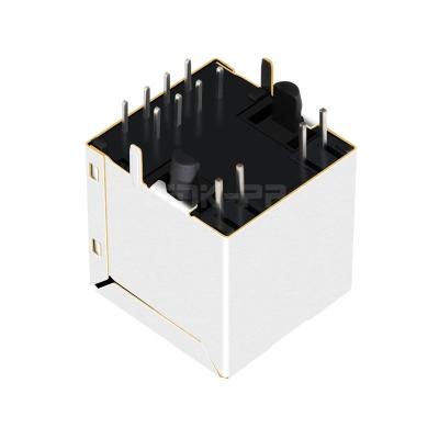 Cina LPJD4011BENL 10/100 Base-T Verticale RJ45 Magnetic Jack Verde/Giallo LED in vendita