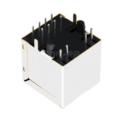 Cina LPJD4012BHNL 10/100 Base-T Verticale RJ45 Jack Con Magnetismo Integrato Verde&Giallo LED in vendita