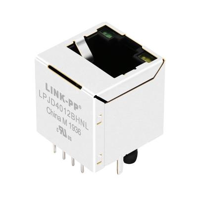 Cina LPJD4012BHNL 10/100 Base-T Verticale RJ45 Jack Con Magnetismo Integrato Verde&Giallo LED in vendita