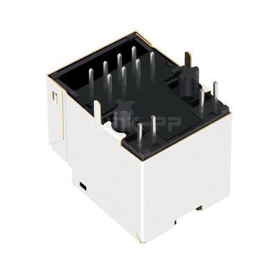 China LPJD0055BANL 10 Base-T Conector RJ45 Vertical com transformador LED amarelo/verde à venda