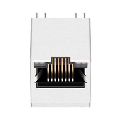 China LPJD0055BANL 10 Base-T Conector RJ45 Vertical com transformador LED amarelo/verde à venda