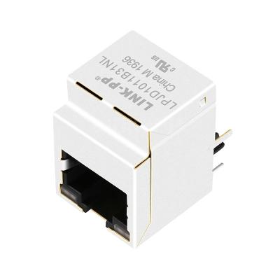 China LPJD0055BANL 10 Base-T Conector RJ45 Vertical com transformador LED amarelo/verde à venda