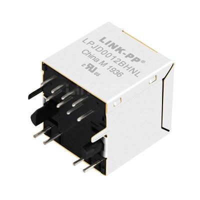 Cina LPJD0012BHNL 10/100 Base-T Verticale RJ45 Connector Verde/Giallo LED in vendita