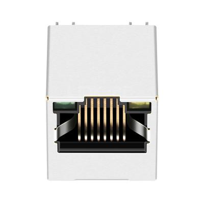 Cina LPJD0011-8BENL 10/100 Base-T RJ45 connettore verticale con magnetismo integrato LED verde/giallo in vendita