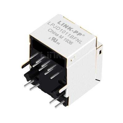 Cina LPJD1011BFNL Verticale RJ45 Ethernet Connector 10/100 Base-T Verde/Verde LED in vendita