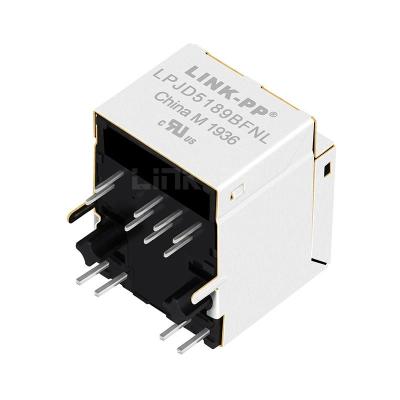 Cina LPJD5189BFNL 100Base-T Vertical Integrated RJ45 Magjack con LED verde/verde in vendita