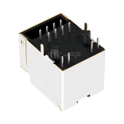 Cina LPJD5011BFNL Verticale RJ45 Jack Con Magnetismo Integrato 10/100Base-T Verde/LED Verde in vendita
