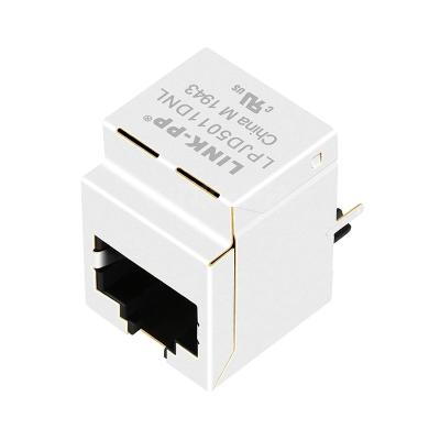 China Halo HFJV1-E2450RL Compatible LINK-PP LPJD5011DNL 10/100Base-T Vertical RJ45 Jack With Magnetics Without Leds for sale