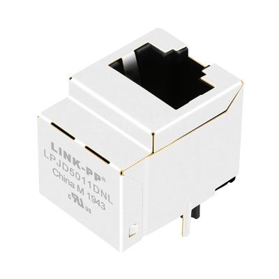 China Halo HFJV1-E2450RL Compatible LINK-PP LPJD5011DNL 10/100Base-T Vertical RJ45 Jack With Magnetics Without Leds for sale