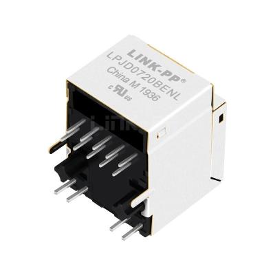 Cina WE 7499110120 Compatibile LINK-PP LPJD0720BENL 10/100/1000 Base-T giallo/verde LED verticale magneticaRJ45 Jack in vendita