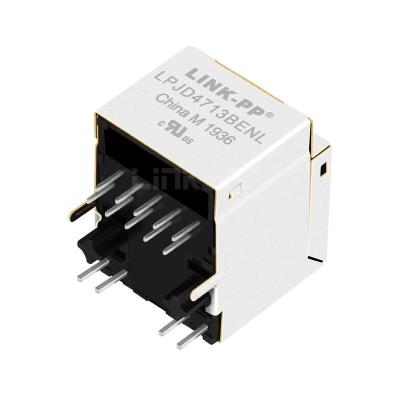 Cina Halo HFJV1-E1G01-L12RL Compatibile LINK-PP LPJD4713BENL 10/100/1000 Base-T Verde/Giallo LED Verticale Industrial RJ45 Ethernet Connector in vendita