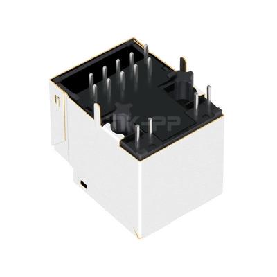 Cina Halo HFJV1-E1G01-L12RL Compatibile LINK-PP LPJD4713BENL 10/100/1000 Base-T Verde/Giallo LED Verticale Industrial RJ45 Ethernet Connector in vendita