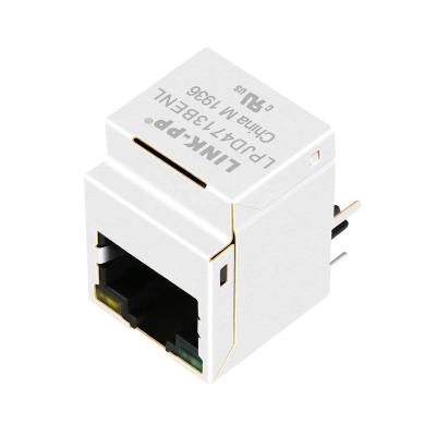 Cina Halo HFJV1-E1G01-L12RL Compatibile LINK-PP LPJD4713BENL 10/100/1000 Base-T Verde/Giallo LED Verticale Industrial RJ45 Ethernet Connector in vendita