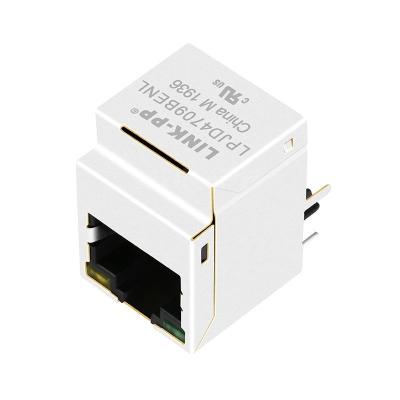 中国 Tyco 1840459 コンパティブル LINK-PP LPJD4709BENL 100/1000 ベース-T グリーン/イエロー LED 垂直 RJ45 イーサネット ファストジャック 販売のため