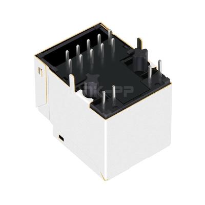 Cina Tyco 1840417-3 Compatibile LINK-PP LPJD0711BENL 10/100/1000 Base-T Verde/Giallo LED Verticale RJ45 Femminile connettore PCB in vendita
