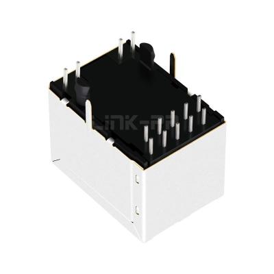 Cina Impulso JD3-0002NL Compatibile LINK-PP LPJD0834BDNL 100/1000 Base-T Giallo/Verde Led Verticale RJ45 Connector Socket in vendita