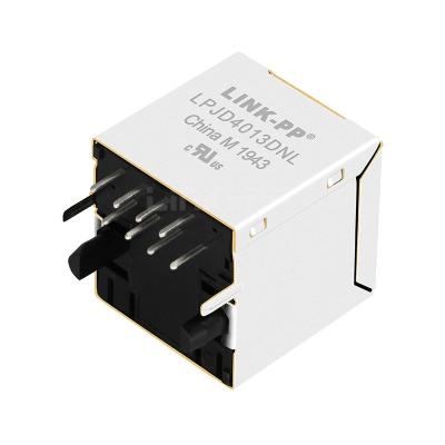 Cina Impulso JXD2-0011NL Compatibile LINK-PP LPJD4013DNL 10/100 Base-T senza porta singola a LED Montaggio verticale RJ45 MagJack in vendita